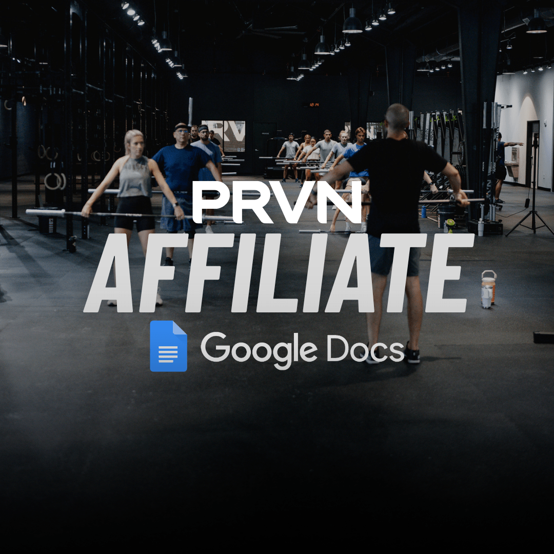 PRVN AFFILIATE | GOOGLE DOC SUBSCRIPTION – PRVN FITNESS